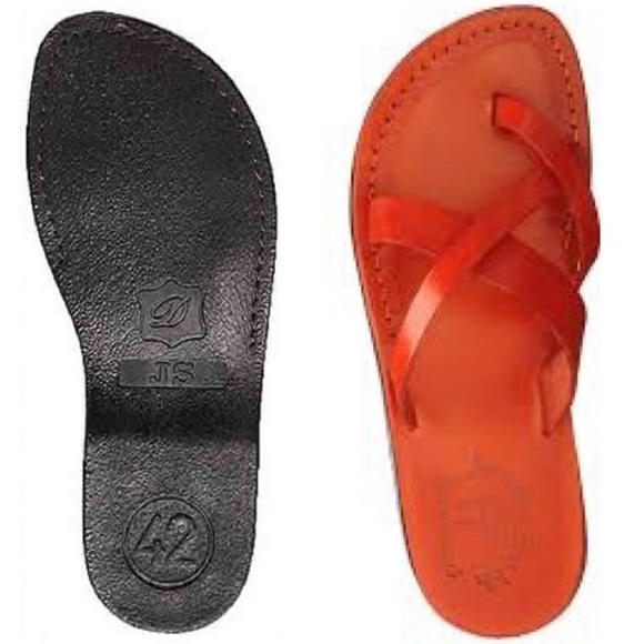 Jerusalem Sandals | Shoes | Jerusalem Sandals Orange Abigail Leather ...